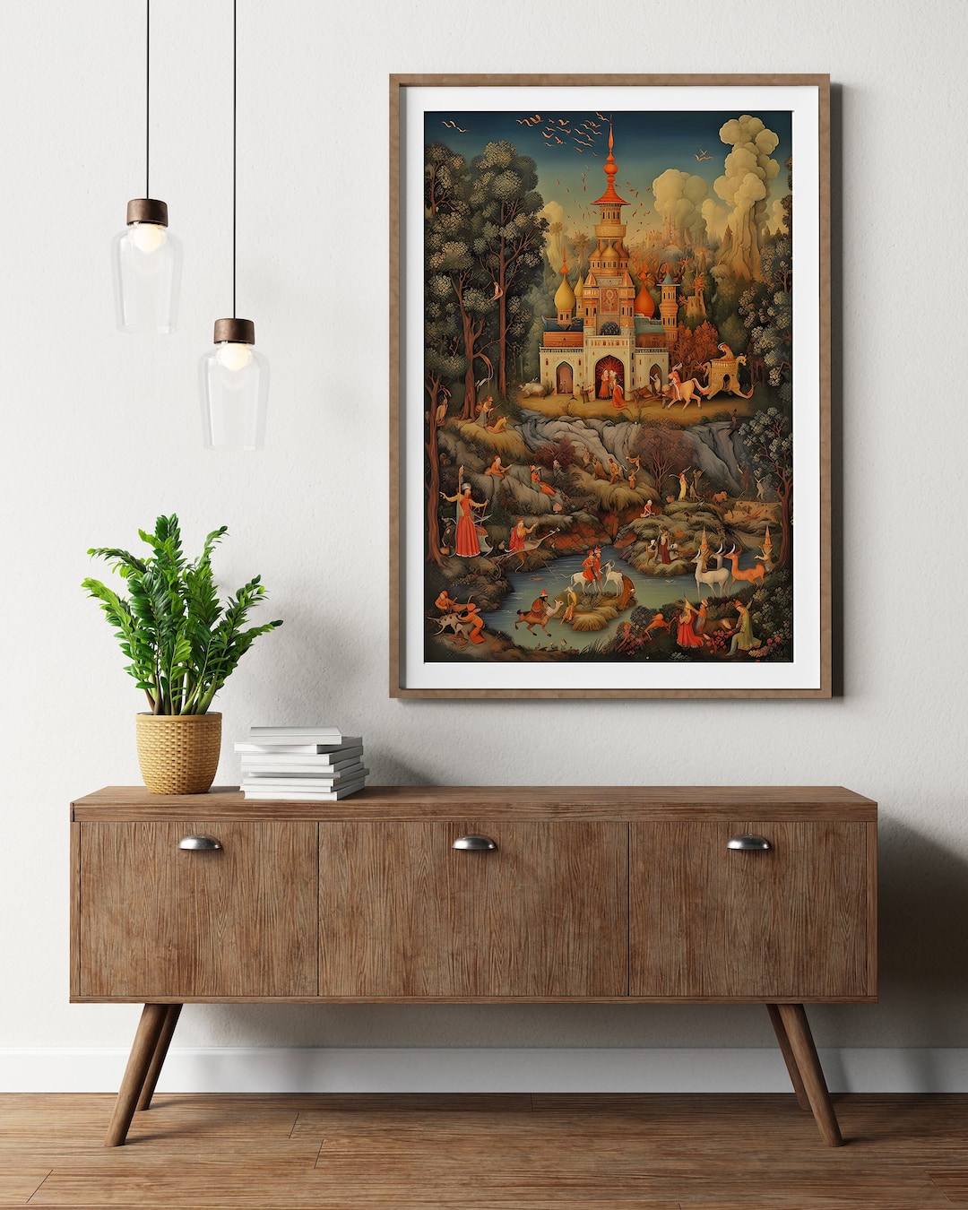 Fantasy Mughal Palace - Colourful Digital South Asian Art - Etsy