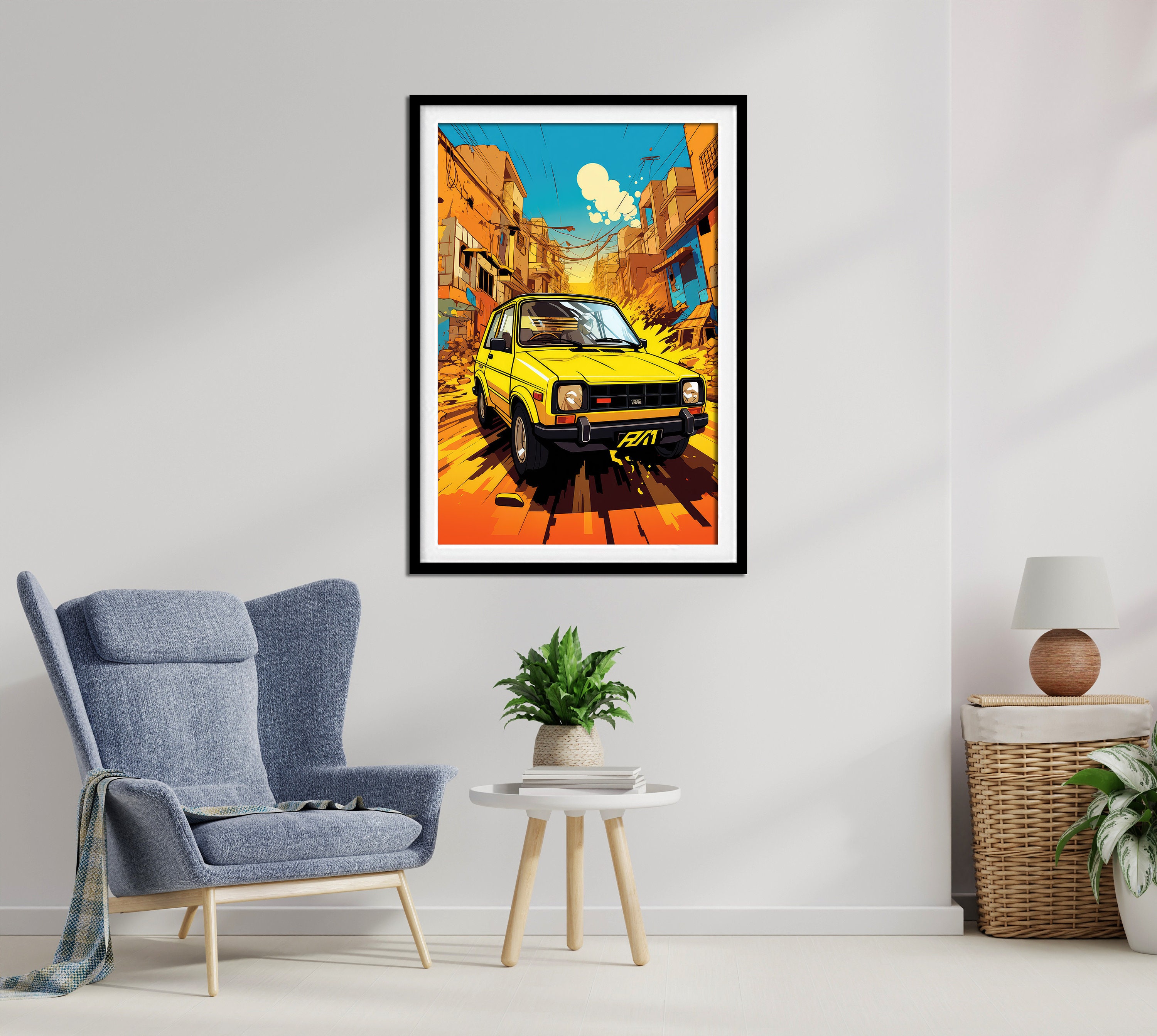 Pakistani Yellow Mehran Comic Style Art Print - Etsy