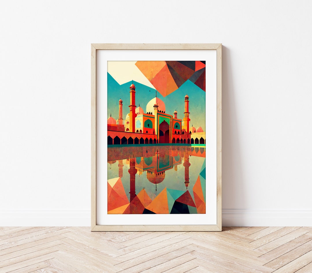 Badshahi Mosque Art Print – Modern Islamic Decor (digital Download) - Etsy