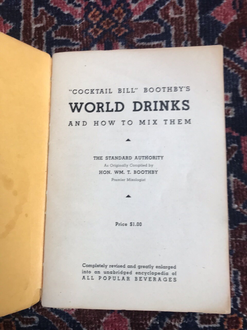 1934 Cocktail Bill Boothby's World Drinks and How to Mix Them ...