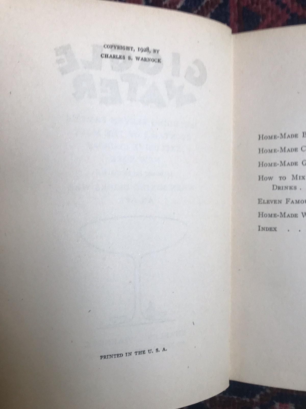 1928 Prohibition Era Drink Book: giggle Water by Charles Warnock as a ...