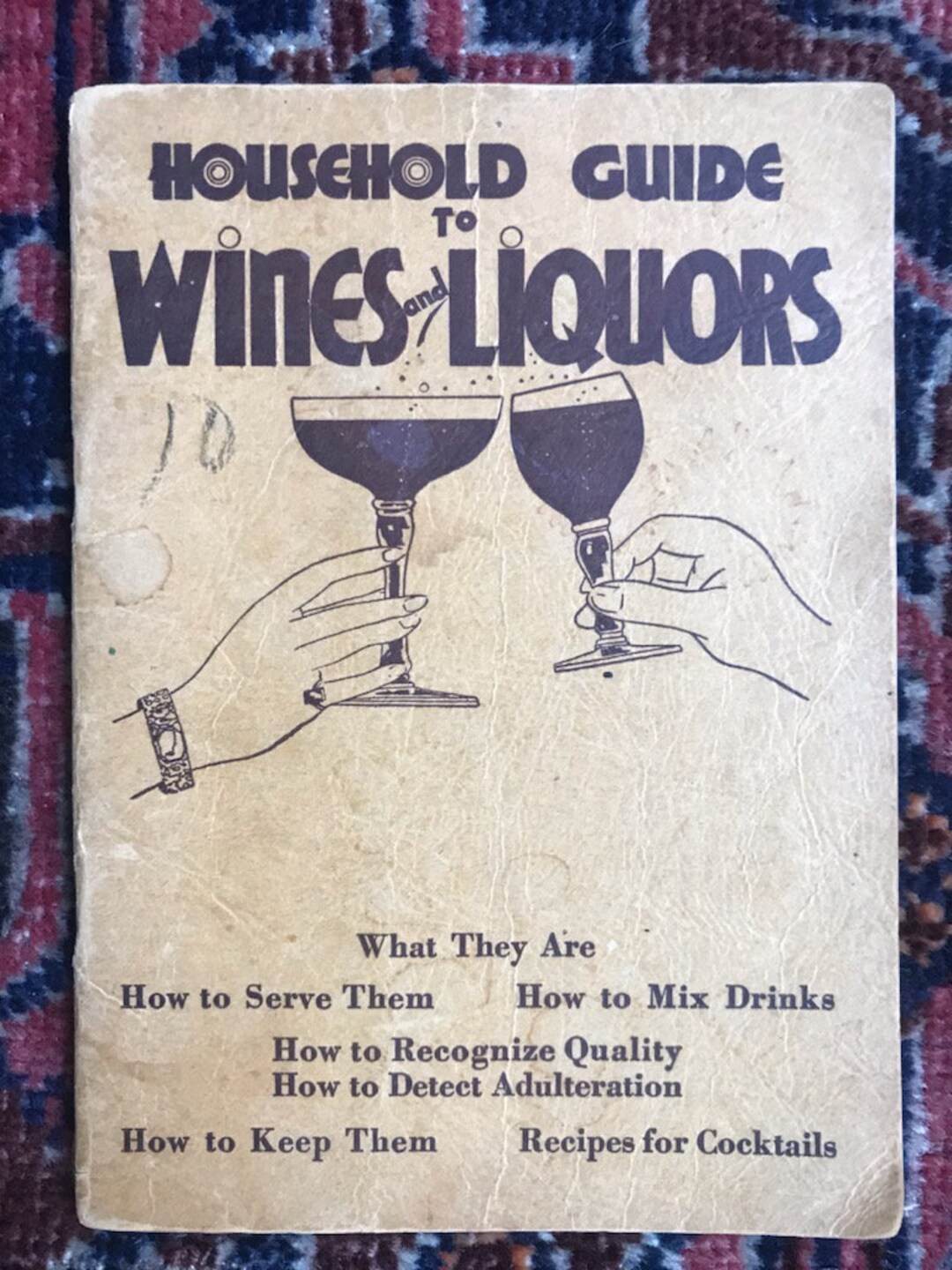1934 ORIGINAL Cocktail Booklet household Guide to Wines - Etsy