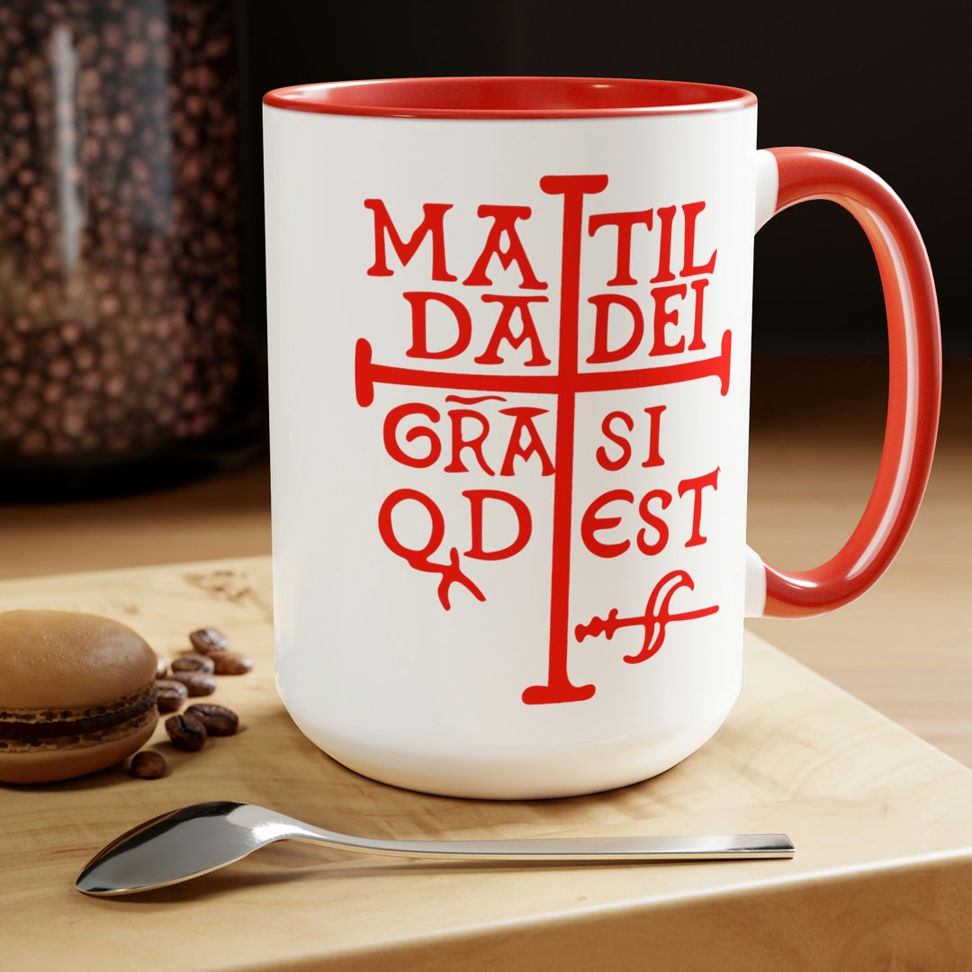 Red/white Matilda of Tuscany Signature Two-tone Coffee Mug, 15oz - Etsy
