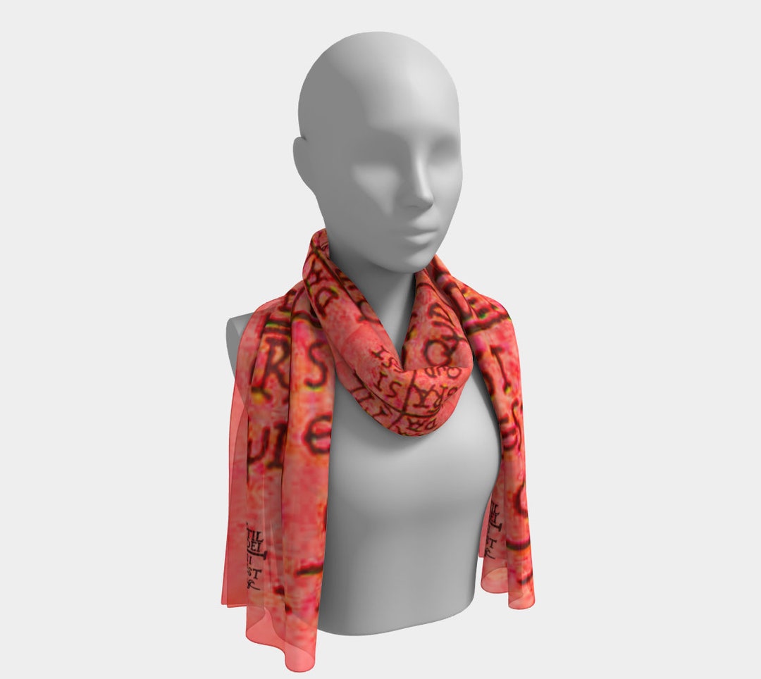 Matilda Signature Scarf in Mottled Coral - Etsy