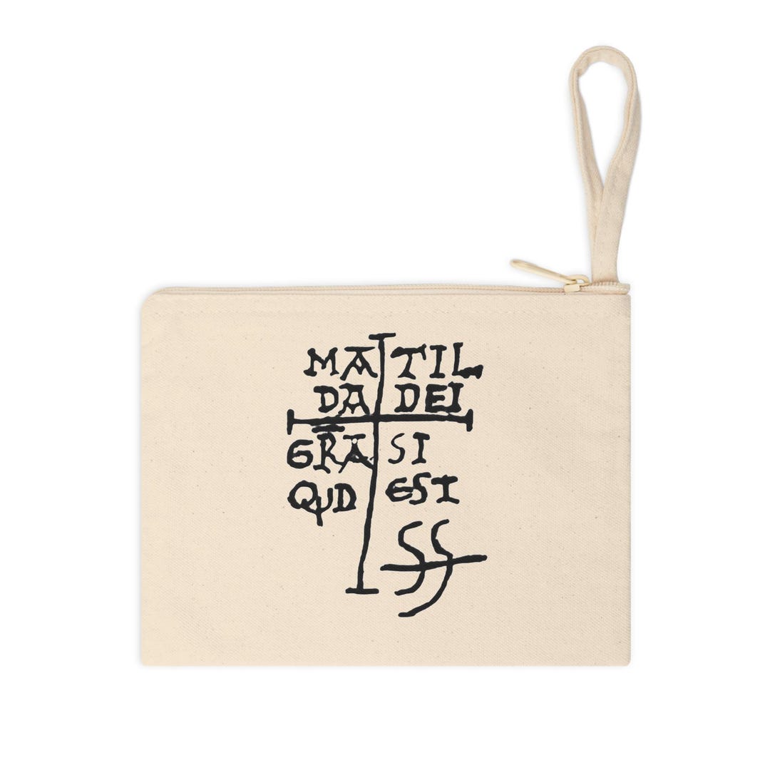 Matilda of Tuscany Signature Zipper Canvas Pouch - Etsy