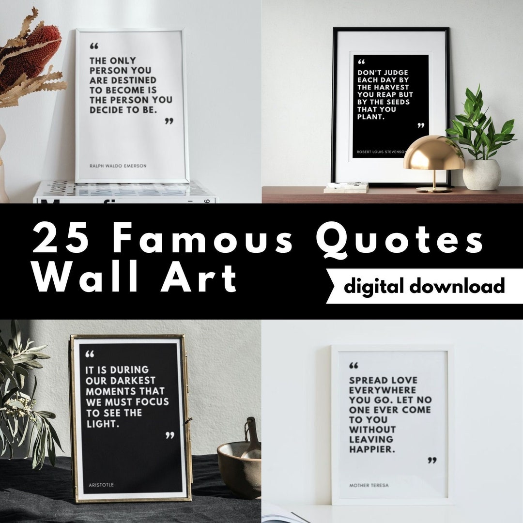 Monochromatic Wisdom: 25 Timeless Quotes in Black and White A Digital ...
