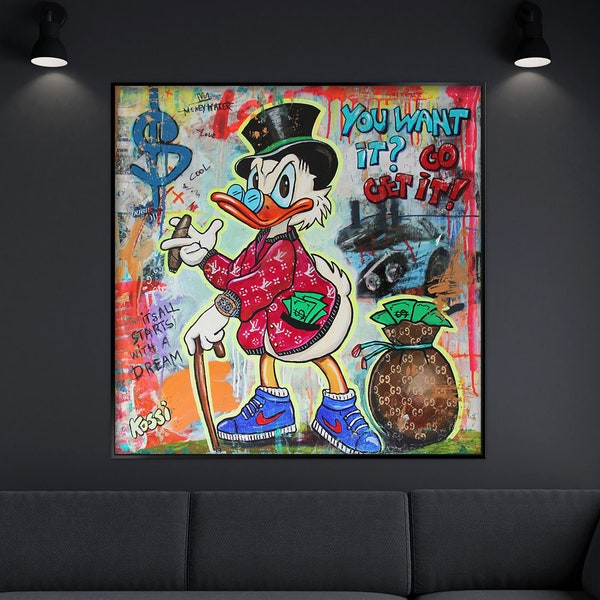 Donald Duck Oil Painting - Etsy