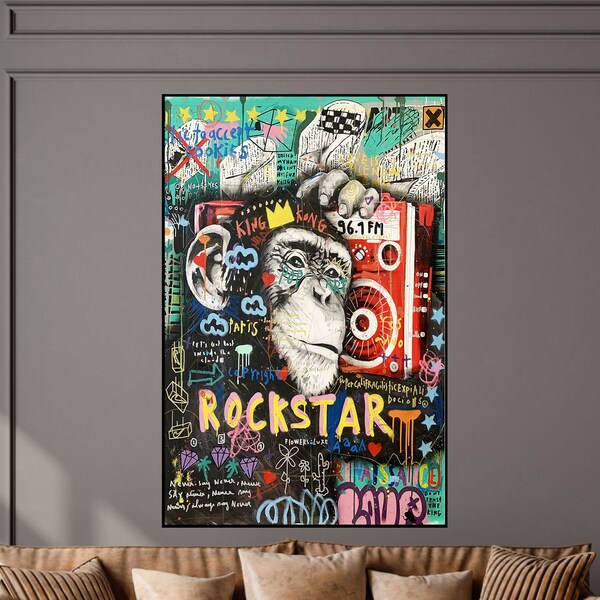 Rockstar Monkey - Etsy