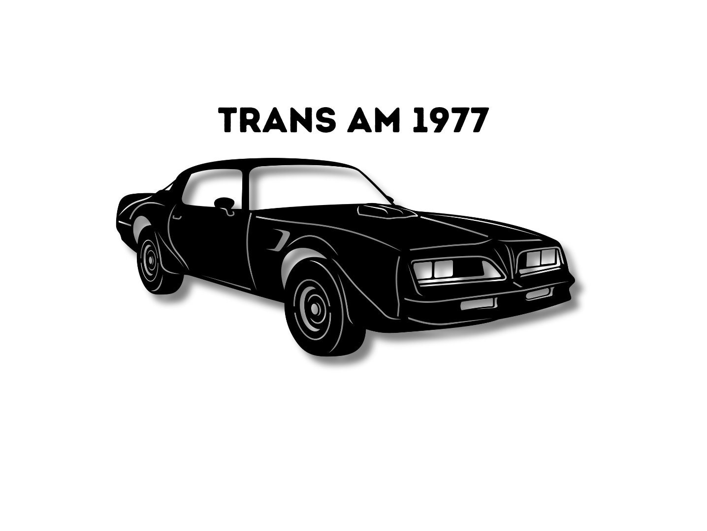Trans Am 1977 Silhouette, Laser Cut Car Vector Design, Car Dxf, Car Svg ...