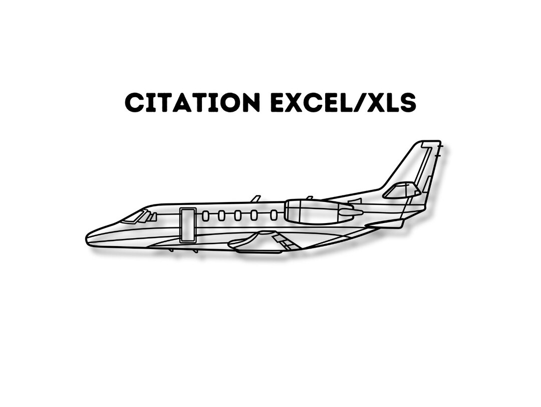 Citation Excel Laser Cut Aircraft Silhouette, Citation XLS Airplane ...
