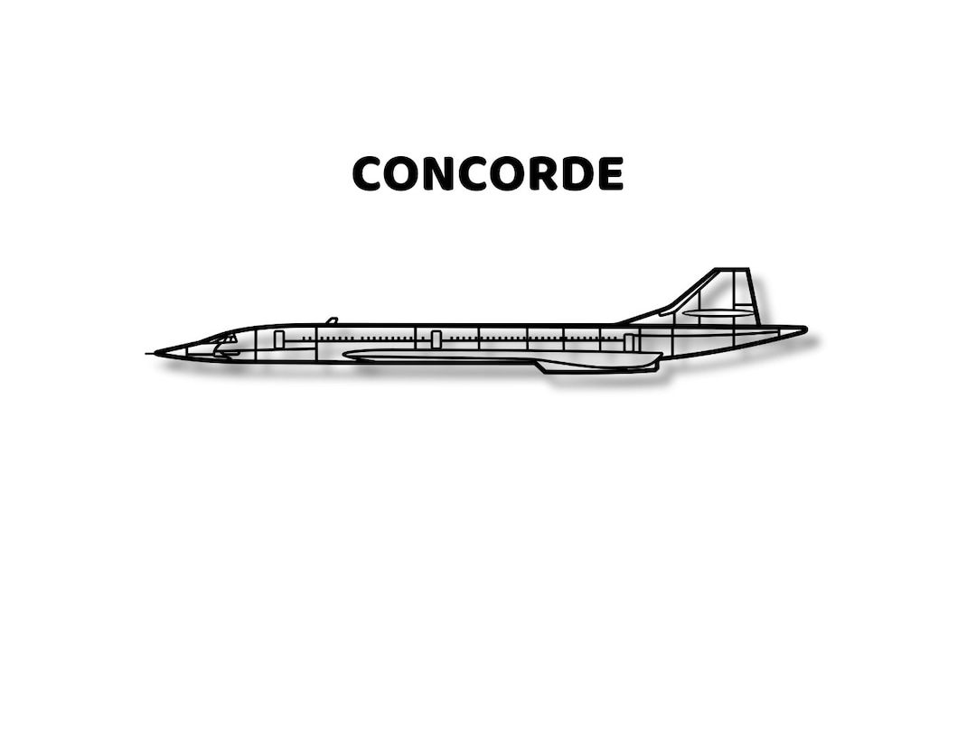 Concorde Aircraft Silhouette, Laser Cut Jet, Digital Design, Aerocraft ...