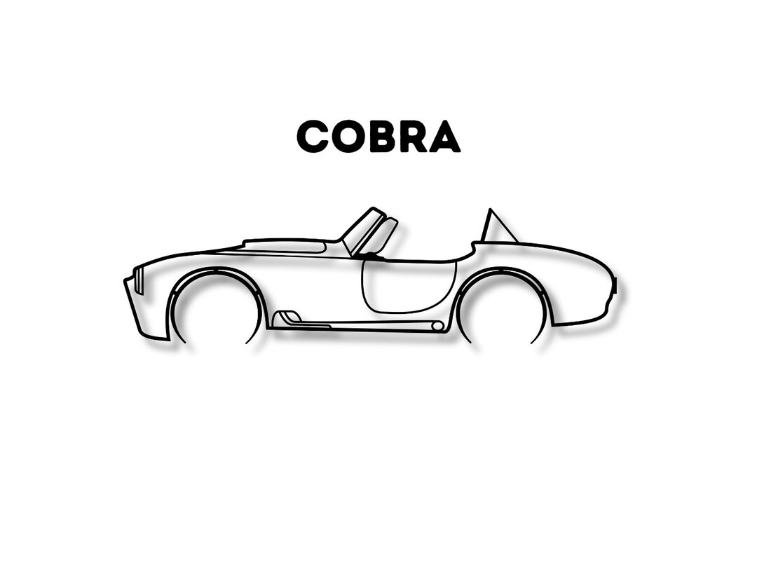 Cobra Car Silhouette, Cobra Laser File, Car Vector File, Car Wall Decor ...