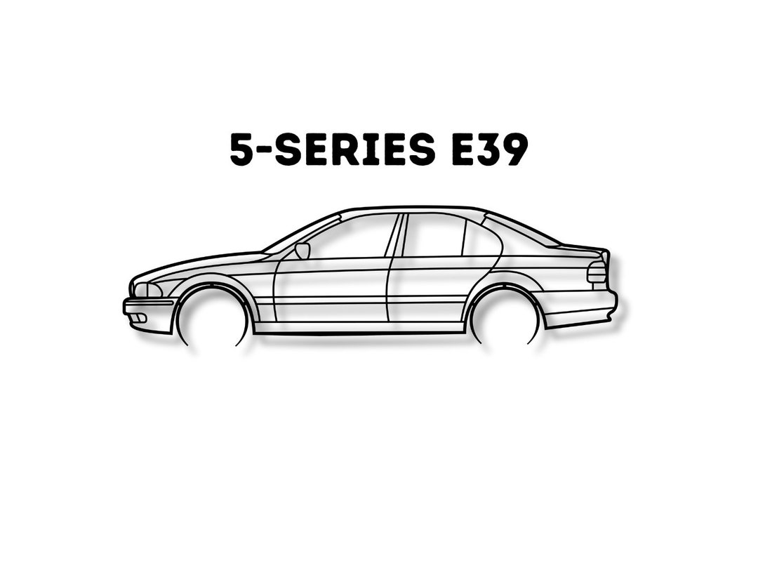 5 Series E39 Car Silhouette Laser Cut Car Car Decor Car - Etsy