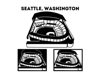 Laser Cut SVG Digital Cut File Seattle, Washington Skyline and 3D ...