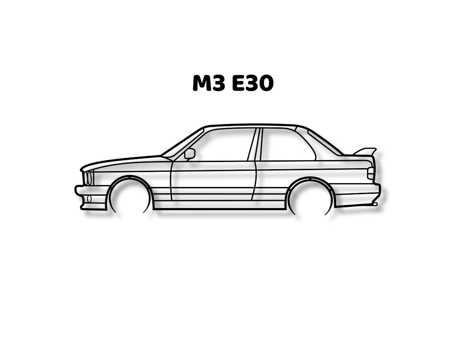 M3 E30 Car Silhouette, Laser Cut Car, Car Vector File, Car Svg, Car Dxf ...