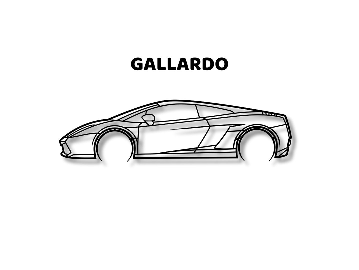 Gallardo Silhouette Laser Cut Car Car Vector Design - Etsy
