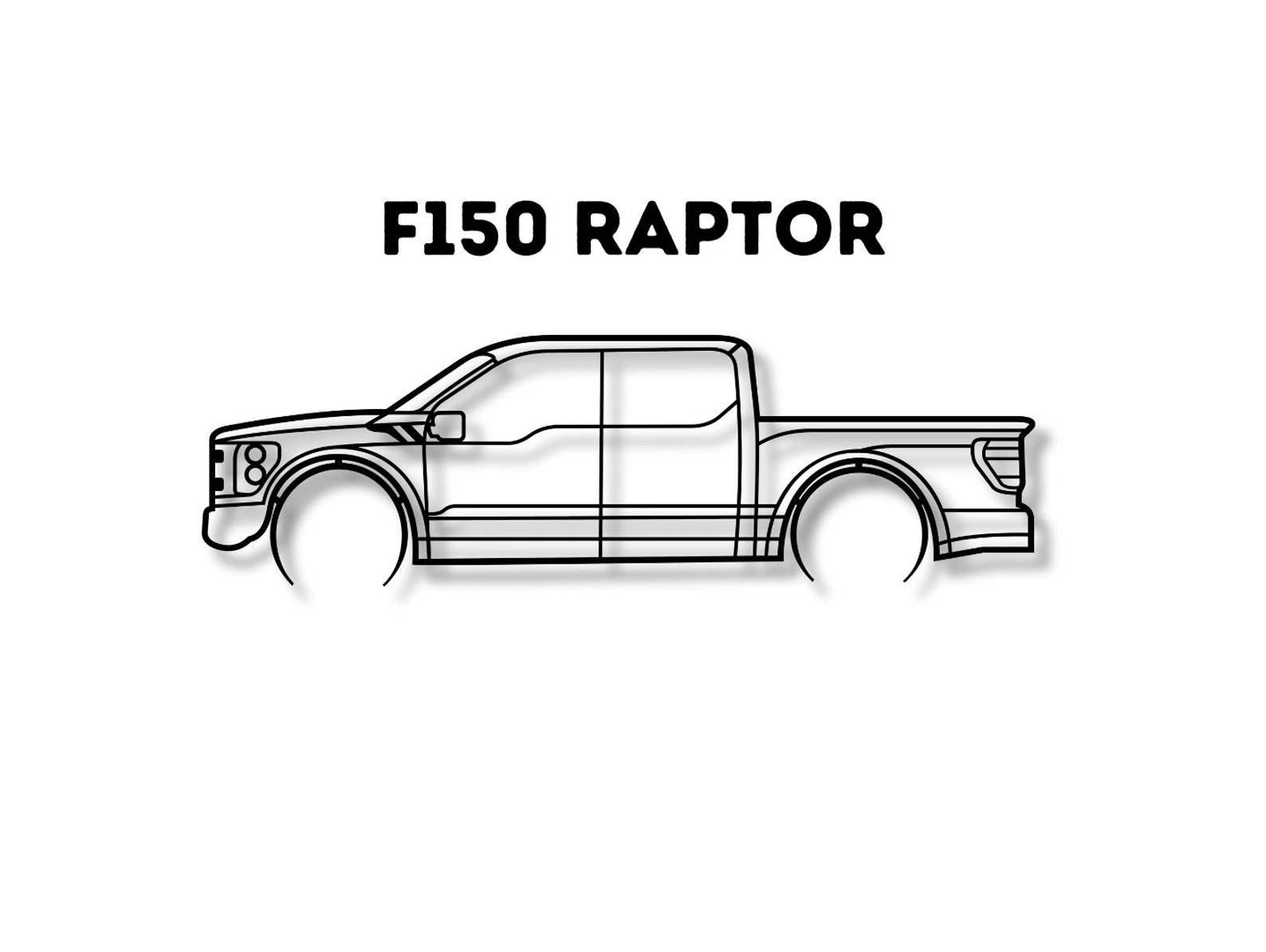 F150 Raptor Silhouette, Car Vector Design, Car Dxf, Car Svg, Laser Cut ...