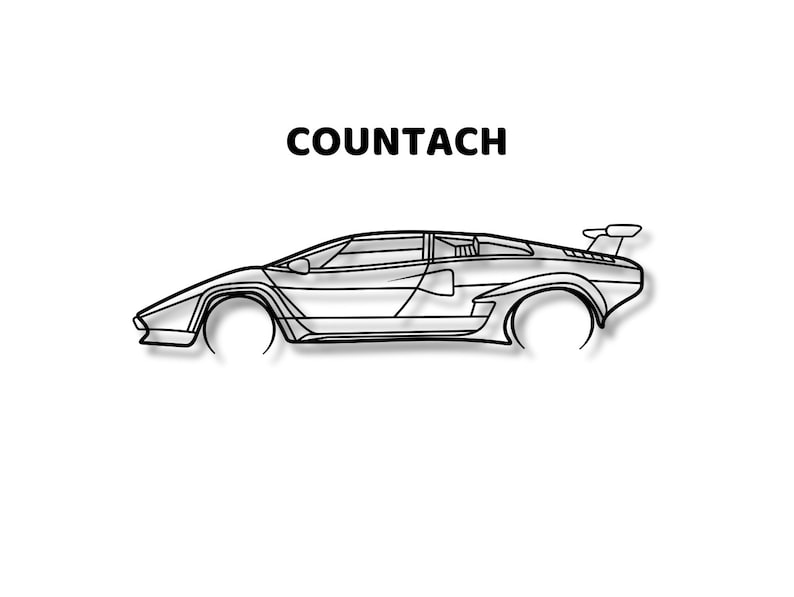 Countach Car Silhouette, Laser Cut Car, Car Decor, Car Svg, Dxf, Ai - Etsy