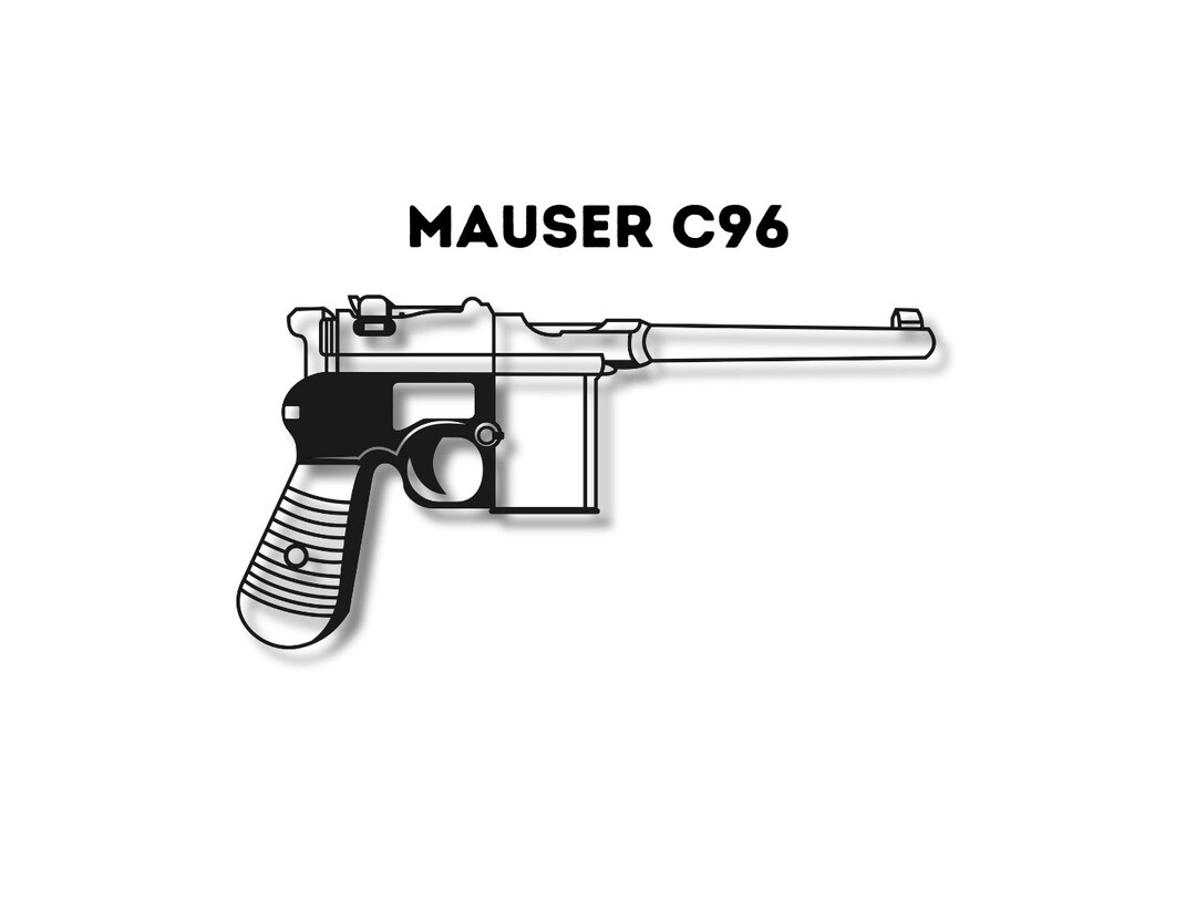 Fire Arm Laser Cut Vector File, DIY Gun Project Blueprint, Pistol Laser ...
