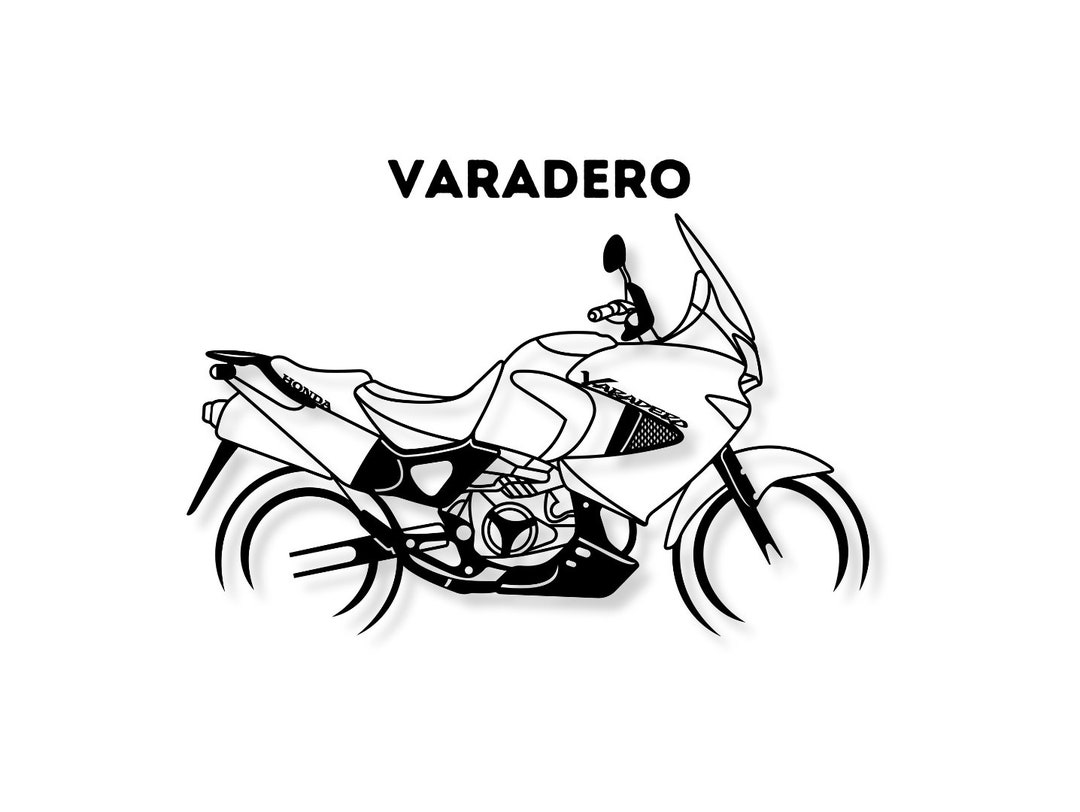 Varadero Vector Motorcycle Stencil, Laser Cut Motorcycle Silhouette ...