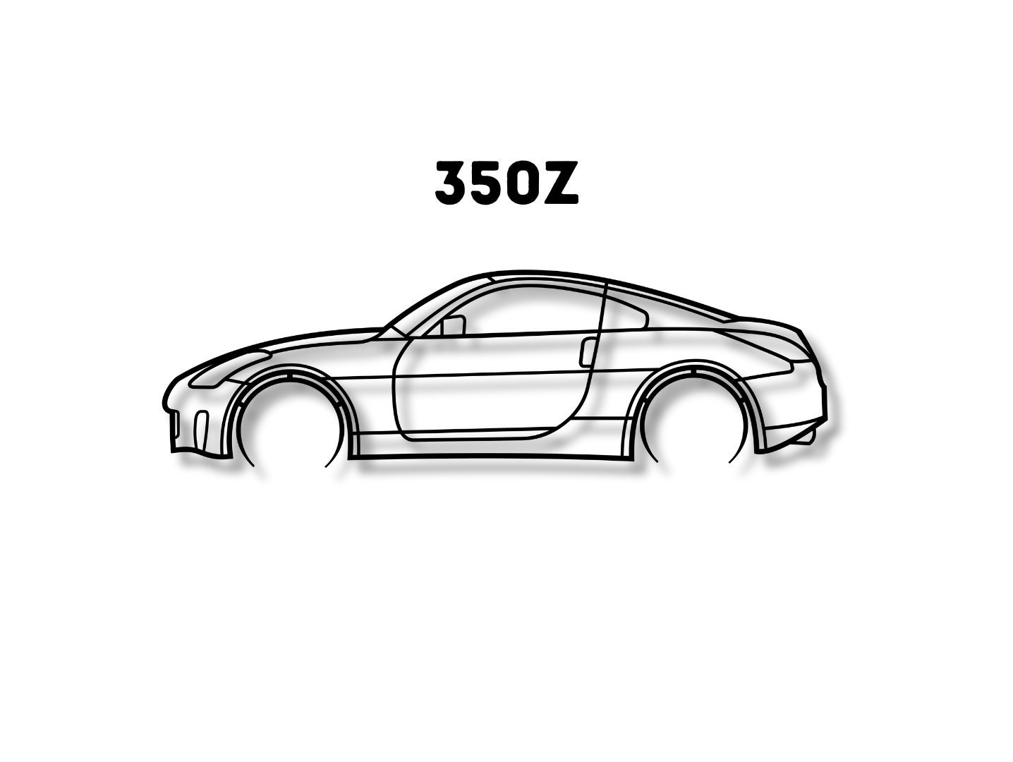 350Z Car Silhouette, Laser Cut Car, Car Vector File, Car Digital Design ...