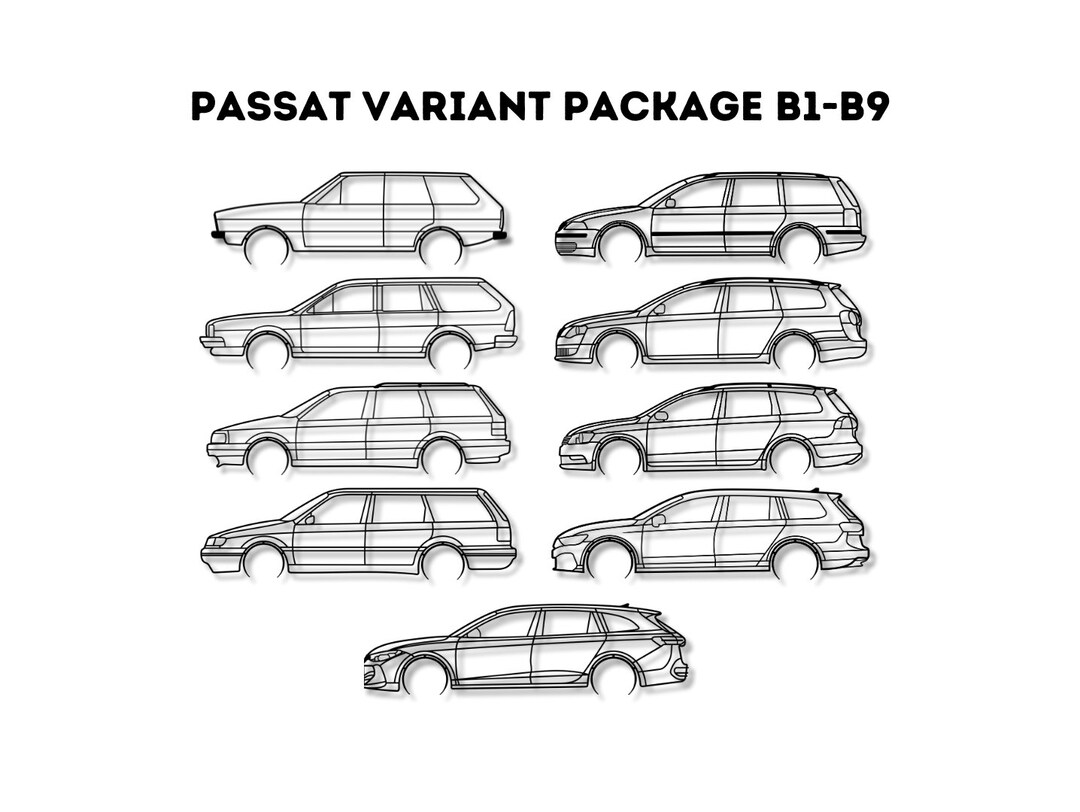 Passat Variant Laser Cut Cars Package, Passat Design Bundle, Glowforge ...