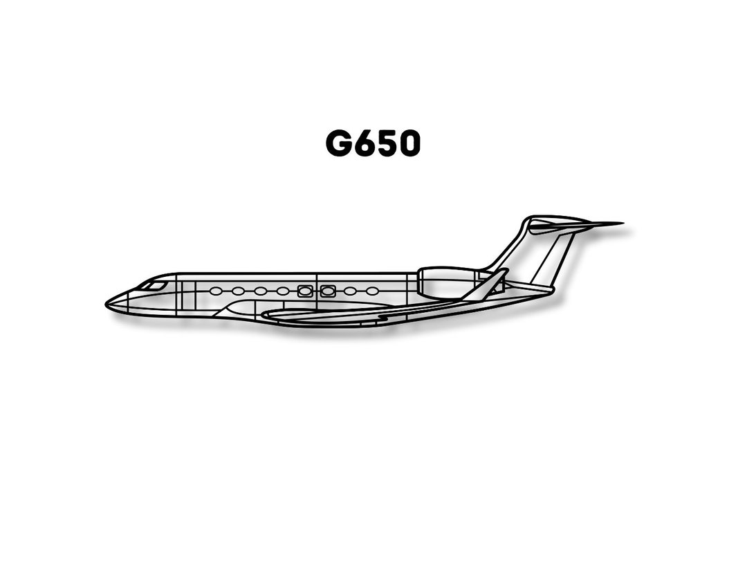 G650 Laser Cut Aircraft Silhouette, Vector Airplane Dxf Svg Design - Etsy