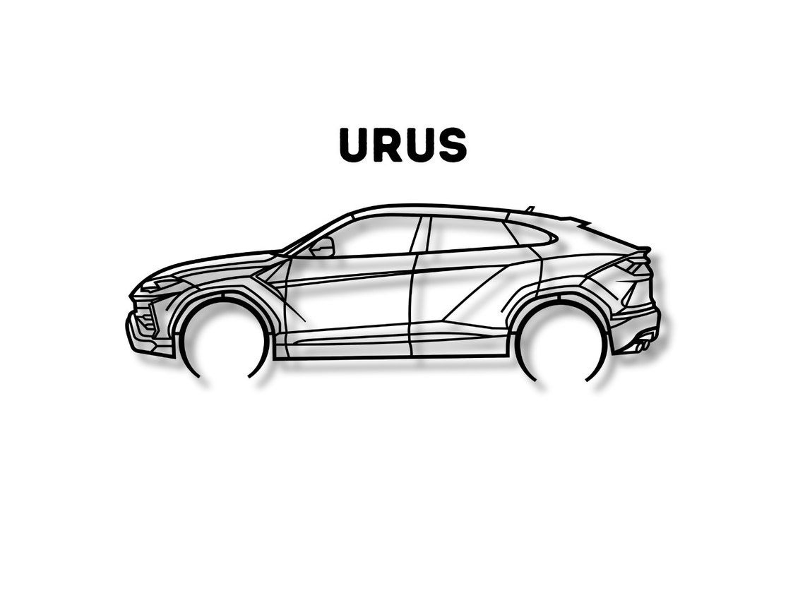 Urus Silhouette, Car Laser Cut File, Svg for Cnc, Dxf Car Silhouette ...