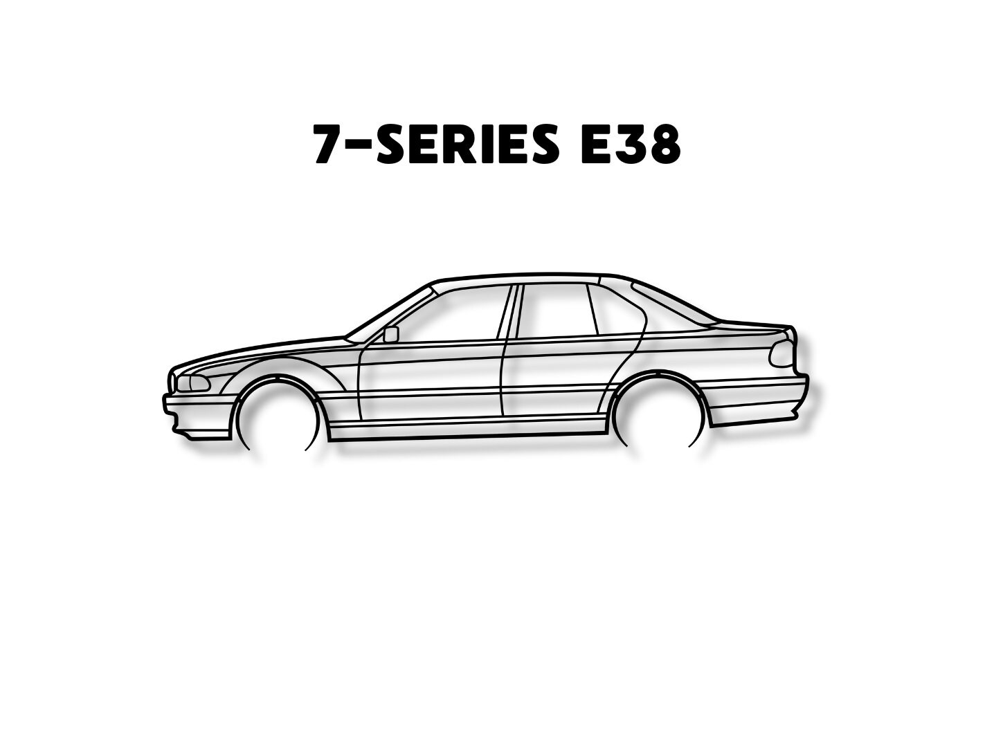 7-series E38 Silhouette, Laser Cut Car Design, Ready to Cut Car File, Vector Car Art - Etsy