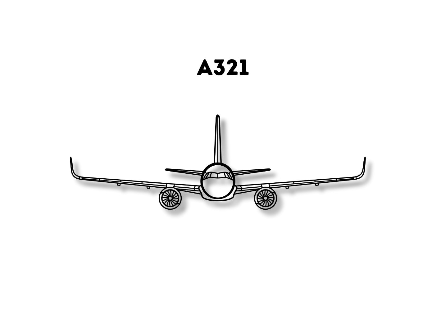 A321 Aircraft Laser Cut Silhouette, Vector Airplane Design, Aircraft ...