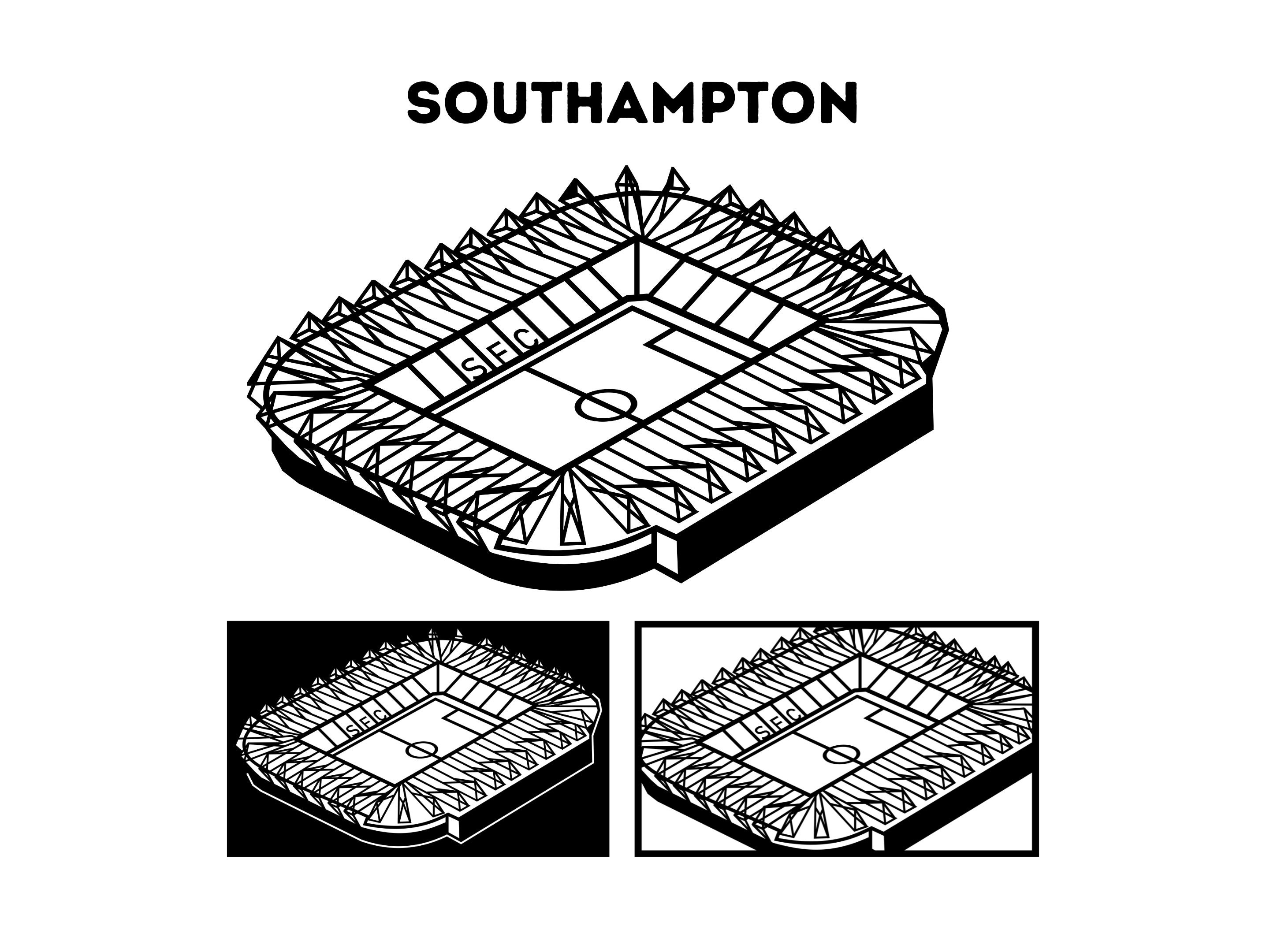St Marys Stadium Svg, Southampton Wall Decor, Southmapton Stadium Laser ...