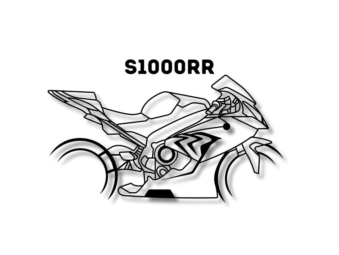 S1000RR Silhouette, Laser Cut Motorcycle Silhouette, Motorcycle Vector ...