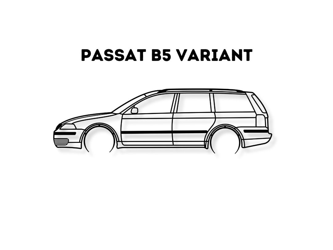Passat B5 Laser Cut Car Silhouette, Vector Car Illustration, Digital ...