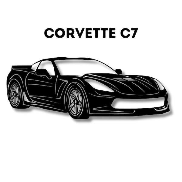 Corvette C7 Silhouette - Etsy