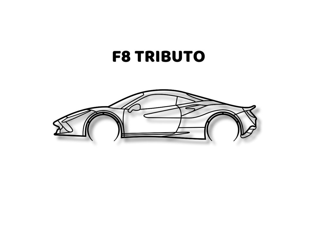 F8 Tributo Silhouette, Laser Cut Car, Car Dxf, Car Svg, Vector Car File ...