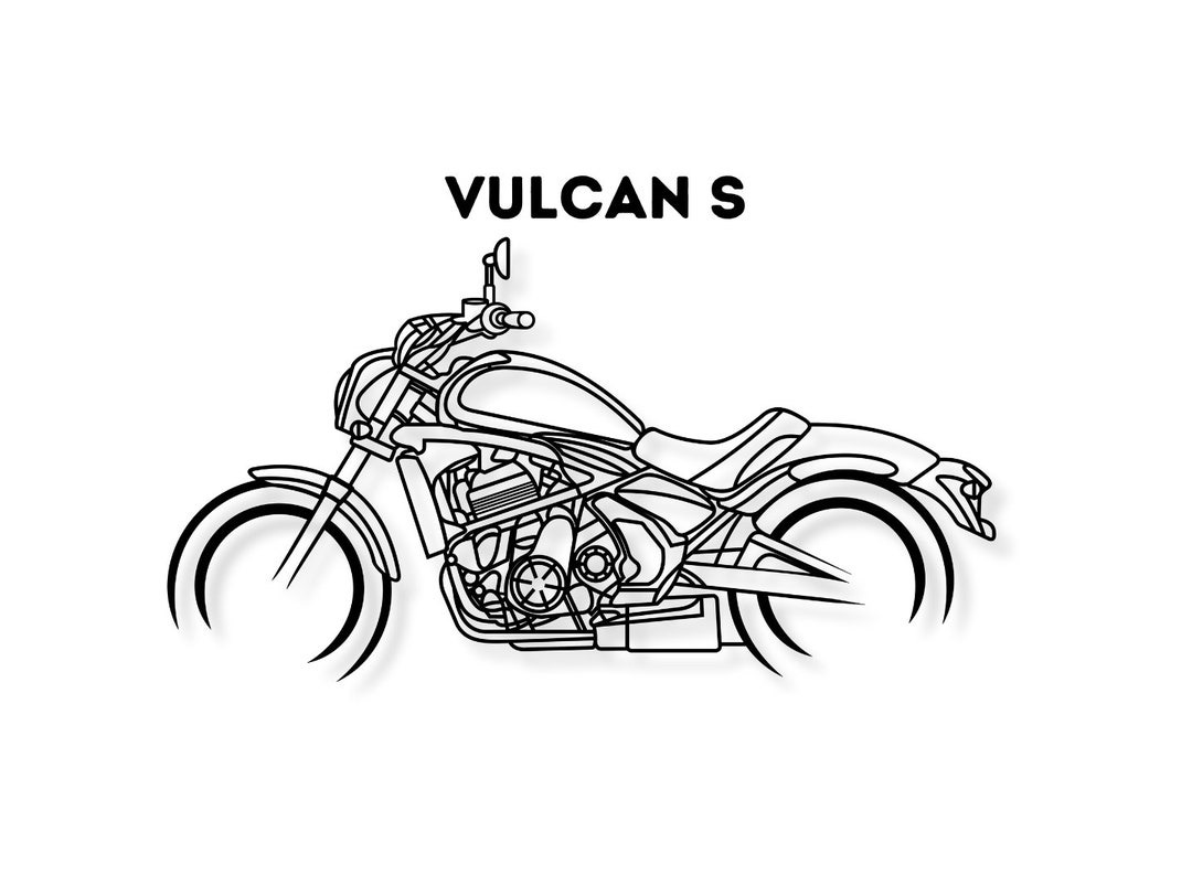 Vulcan Motorycycle Laser Cut Detailed Silhouette Design, Vector ...