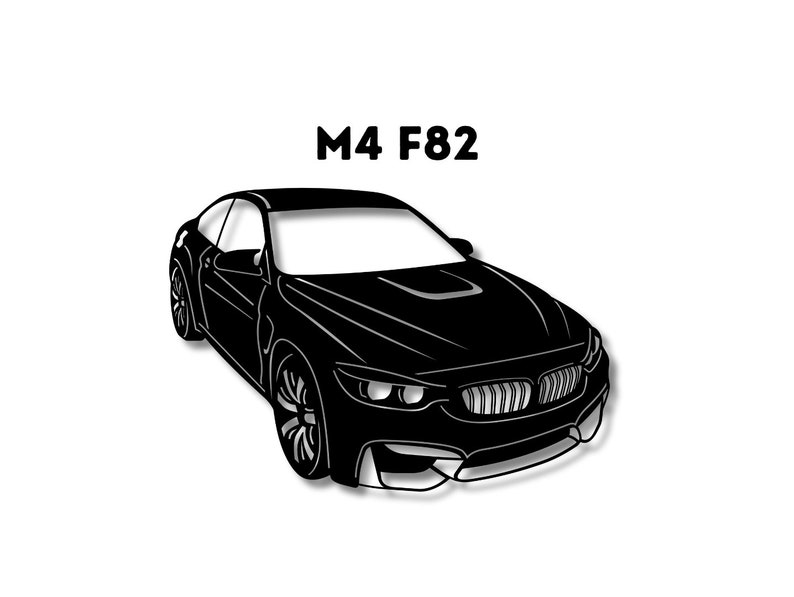 M4 F82 DXF SVG Car Silhouette Car Vector Design Laser Cut - Etsy