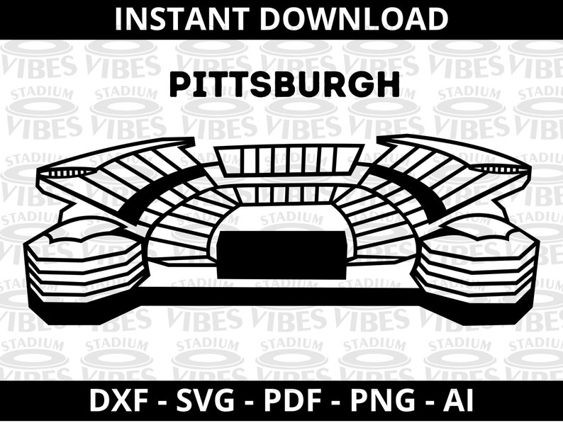Pittsburgh Football Stadium Svg Wall Decor Pittsburgh Stadium - Etsy