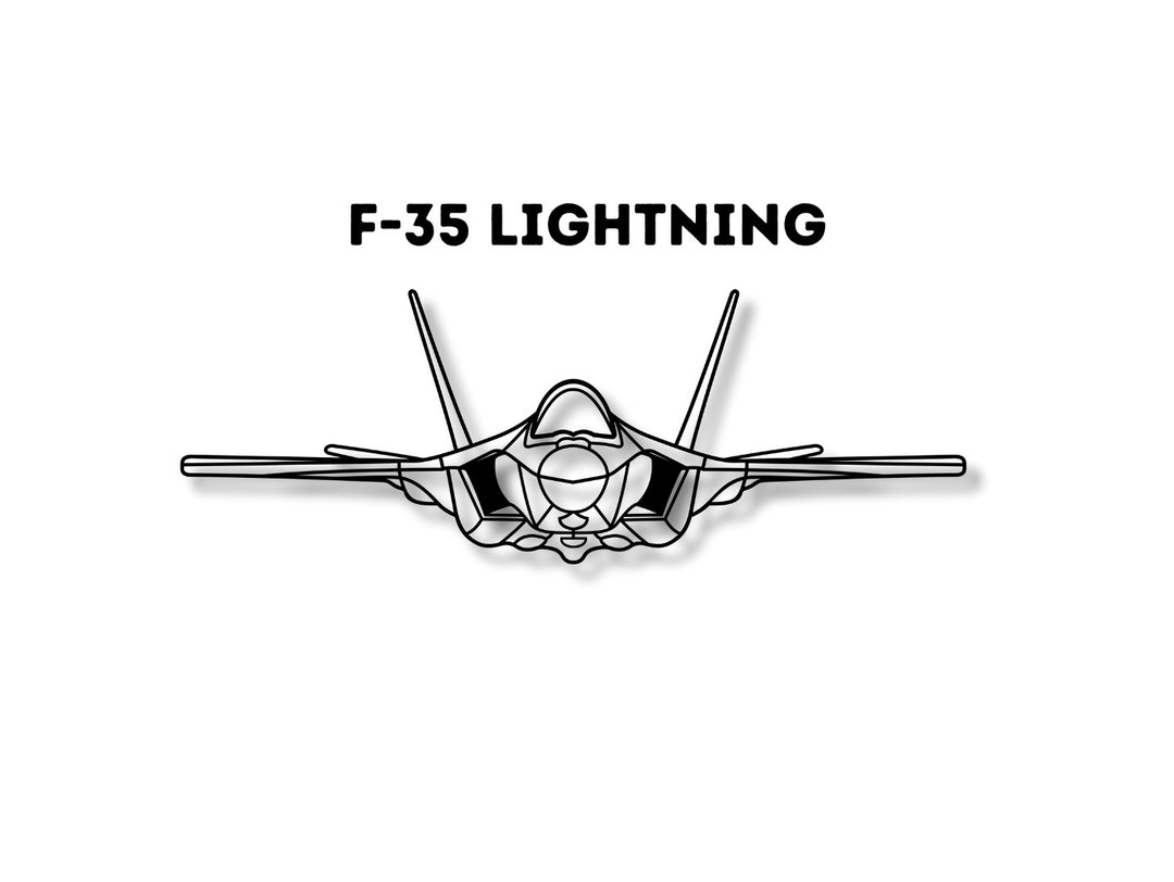 F-35 Lightning Vector Art Design, Air Jet Laser Cut File, Aircraft ...