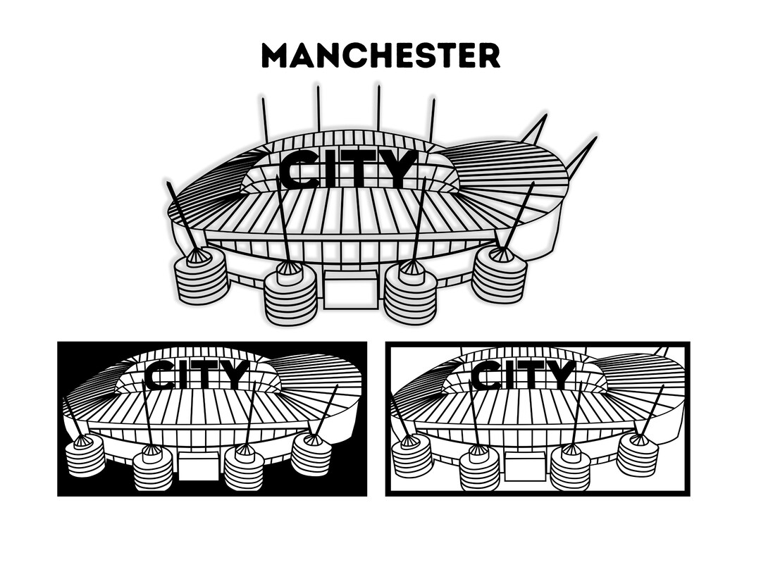 Manchester Stadium Laser Cut File, Stadium Wall Decor, Manchester ...