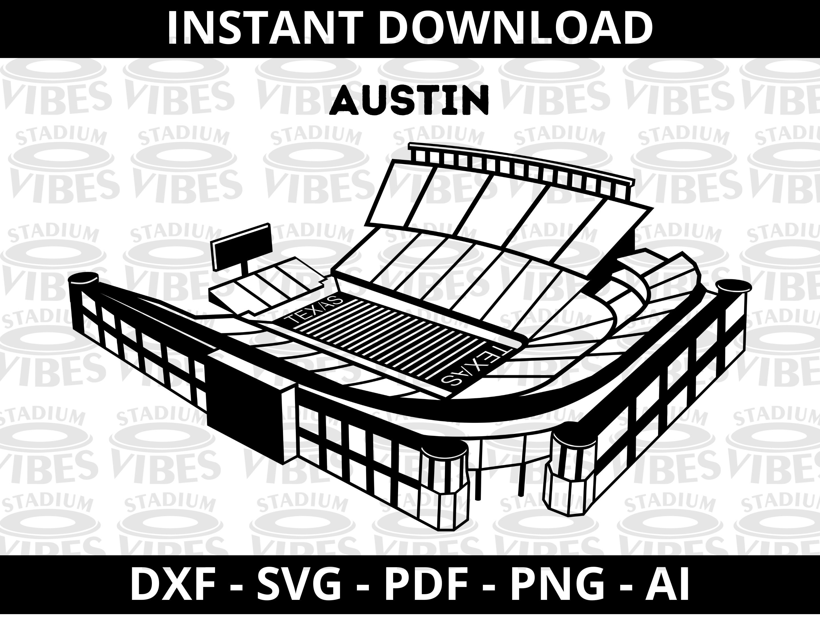 Austin Stadium Football Stadium Svg Dxf Stadium Digital - Etsy UK