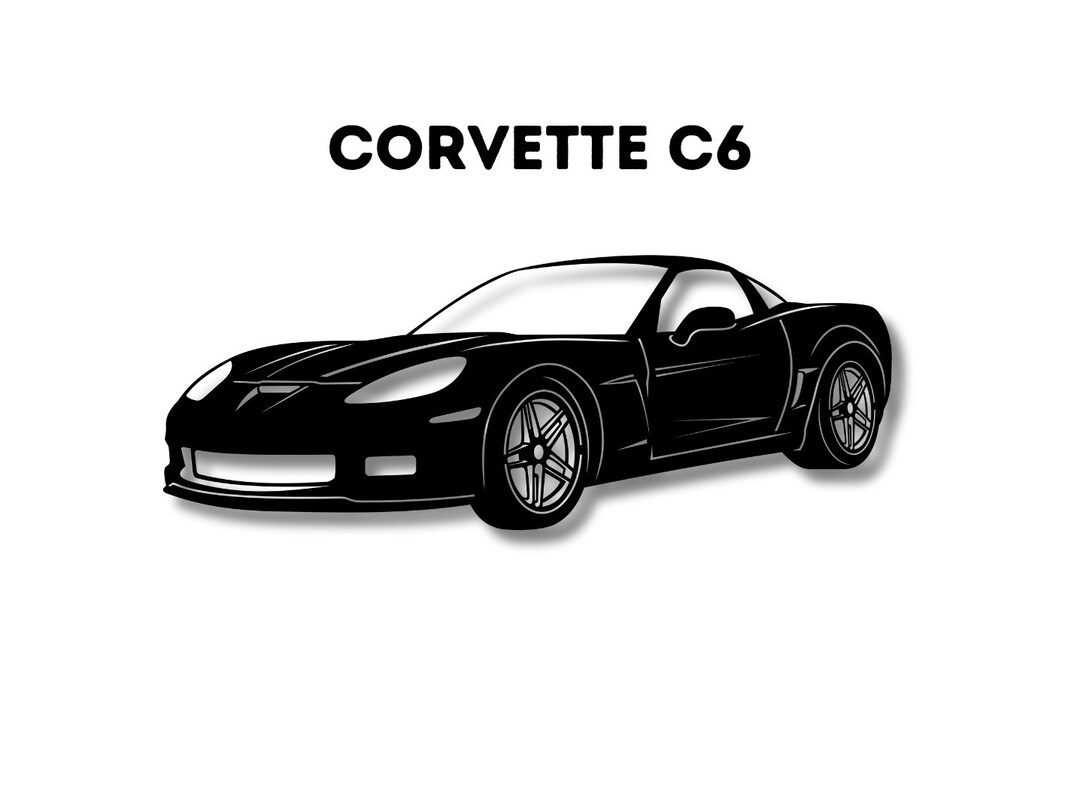 Corvette C6 Laser Cut File, Corvette Silhouette Svg, Vector Car Art - Etsy