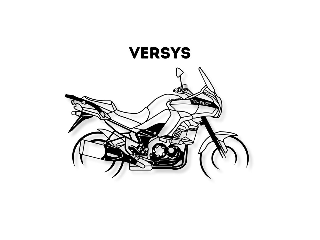 Versys Laser Cut Detailed Silhouette, Vector Motorcycle Digital Design ...