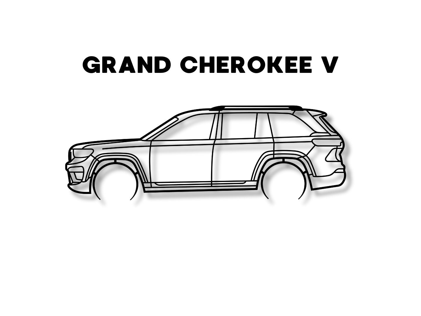 Grand Cherokee Laser Cut Silhouette, Vector Car Art, Car Laser File - Etsy