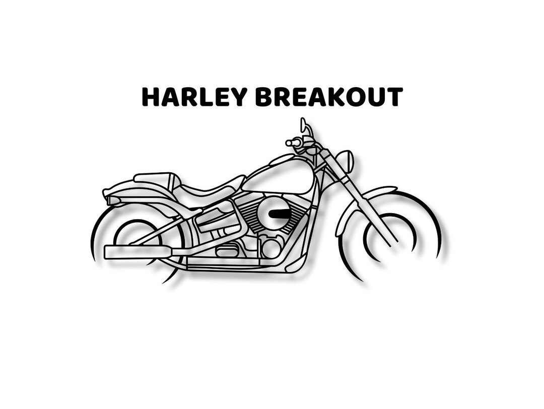 Harley Breakout Silhouette, Laser Cut Motorcycle, Harley Vector File - Etsy