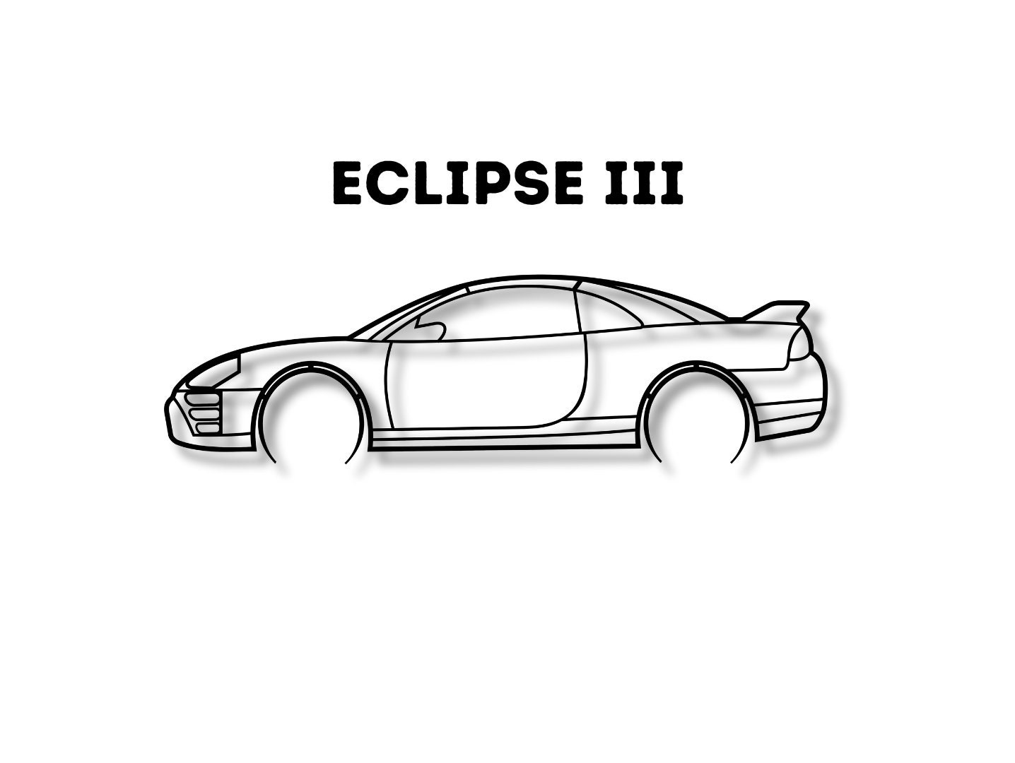 Eclipse Car Silhouette, Laser Cut Car, Car Vector Design, Car Laser ...