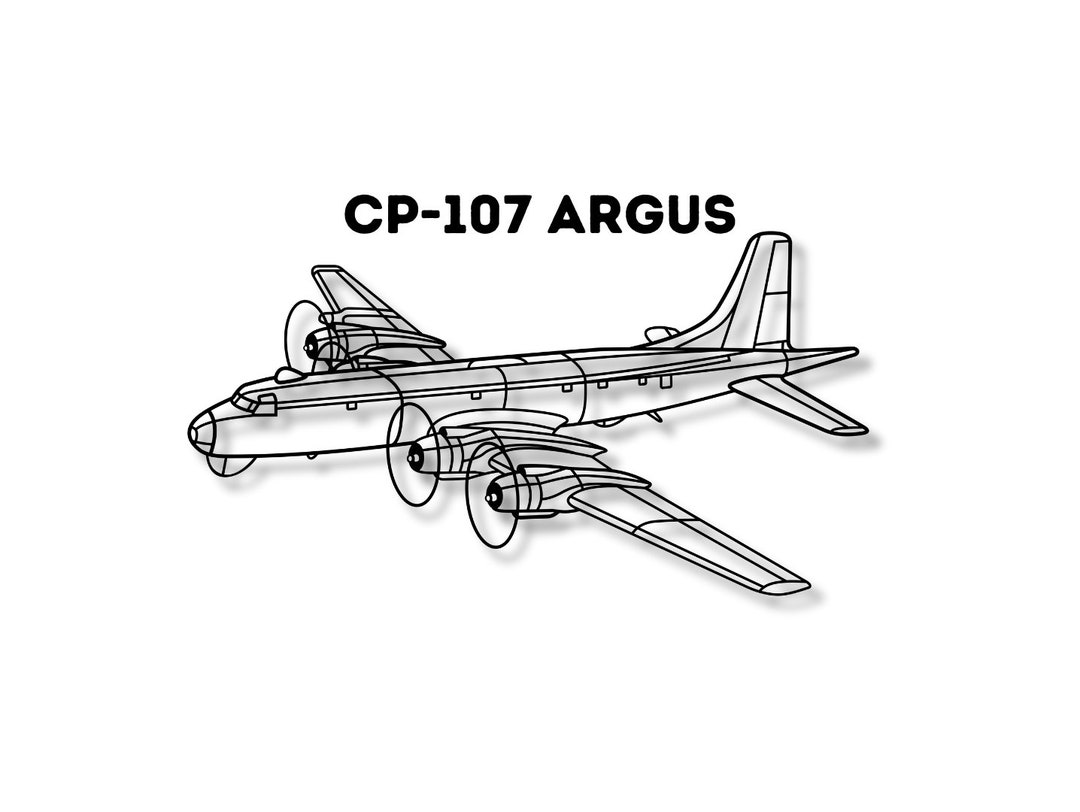 CP-170 Argus Laser Cut Aircraft Silhouette, Dxf Airplane Vector Design ...