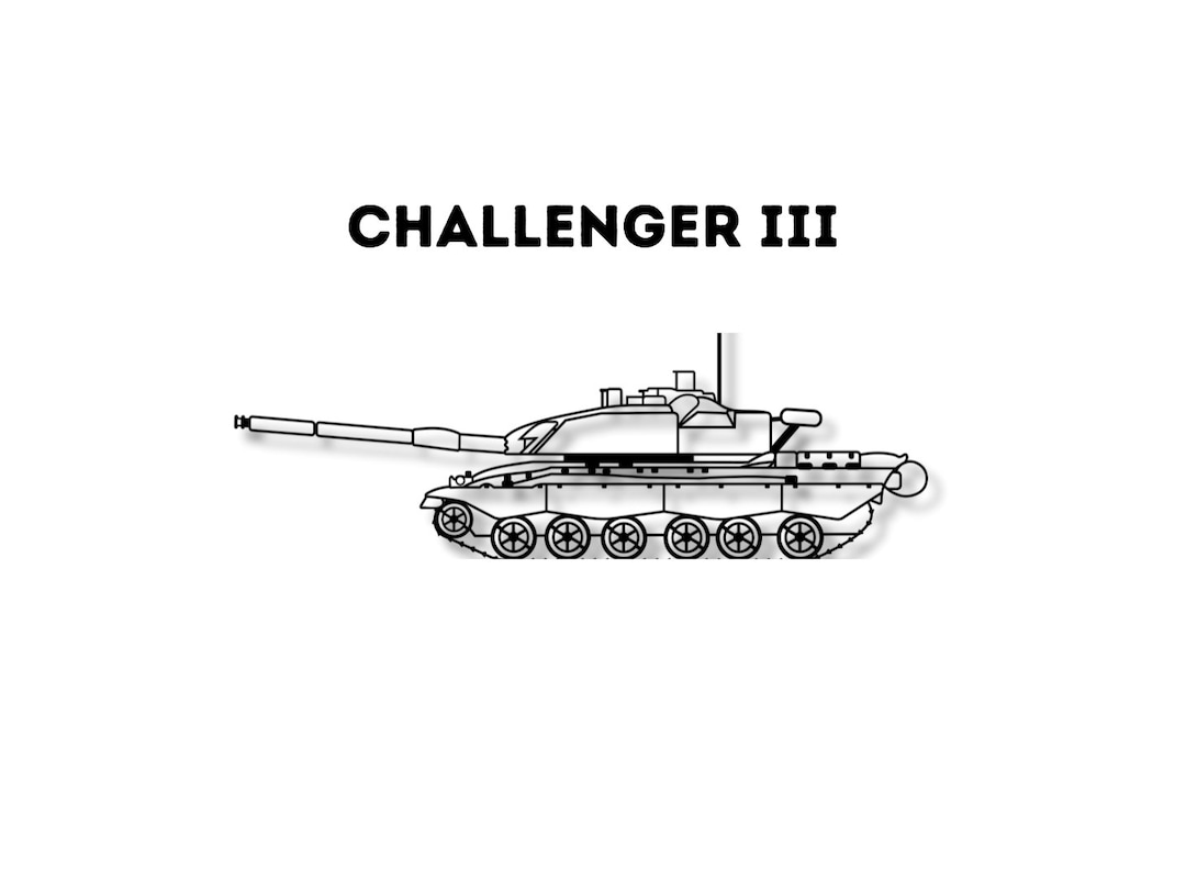 Challenger III Battle Tank Vector Design, Digital Laser Cut Files ...