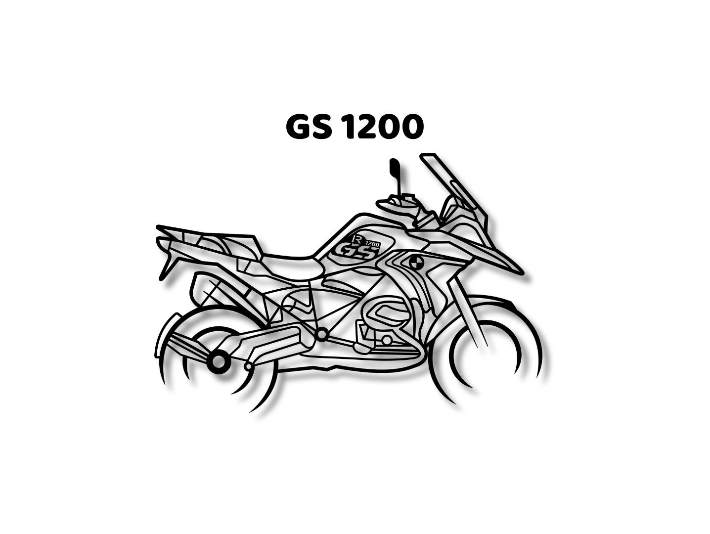 GS 1200 Motorcycle Silhouette, Laser Cut File, Vector Motorcycle ...