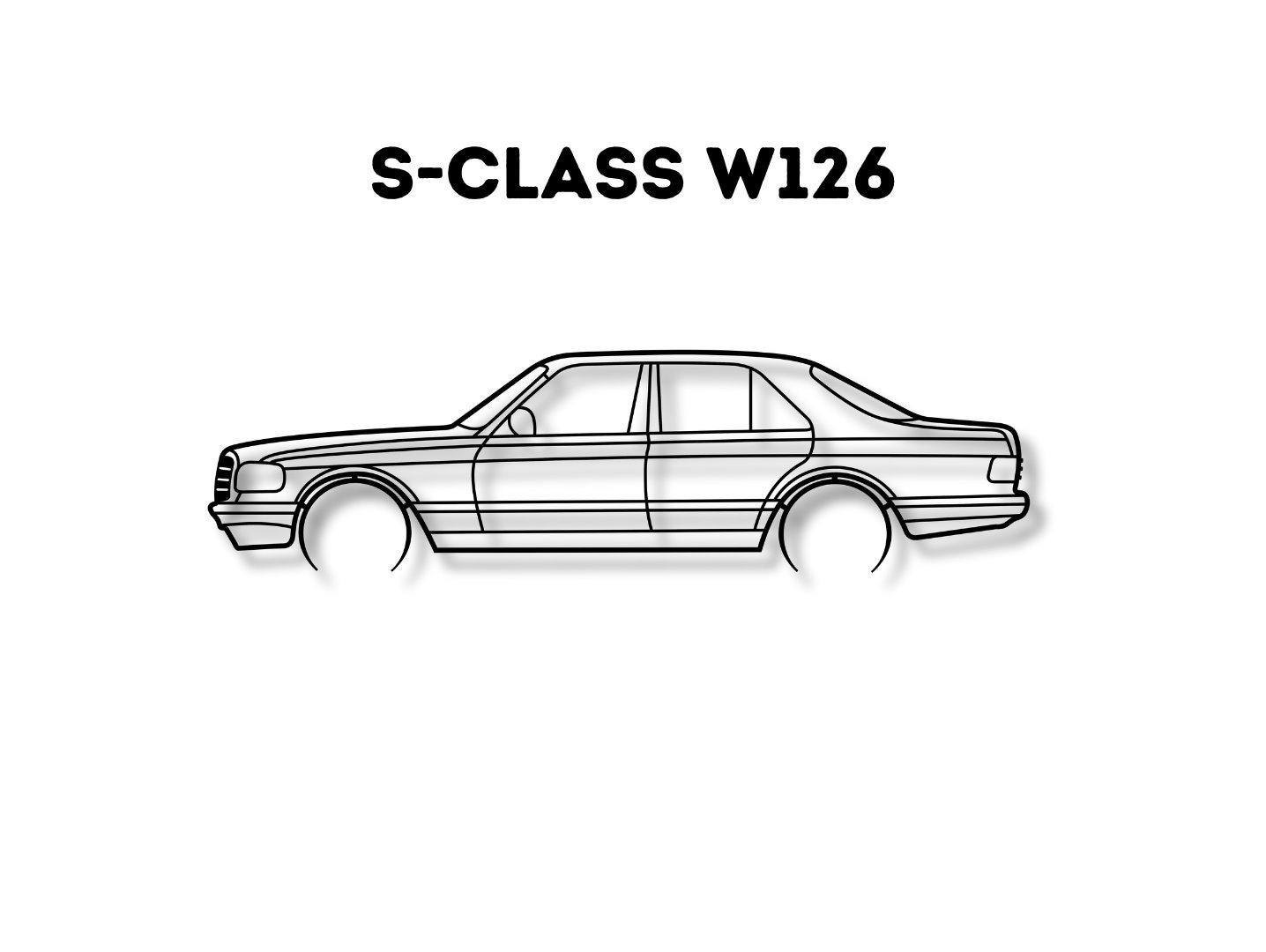S-class W126 Silhouette Laser Cut Car Design Vector Car - Etsy